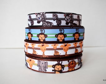 Jungle Safari Ribbon Boy Baby Safari Ribbon Safari Jungle - Etsy