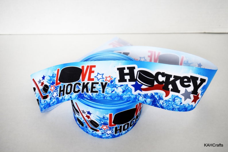 Hockey 3 Grosgrain Ribbon | Etsy