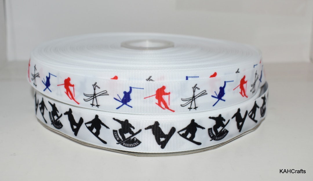 USDR Skiing Snowboarding 7/8" Grosgrain Ribbon You Choose - Etsy