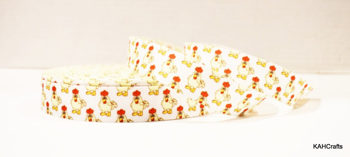 Farmhouse Chicken Eggs Rooster Grosgrain Ribbon You Choose Width - Etsy
