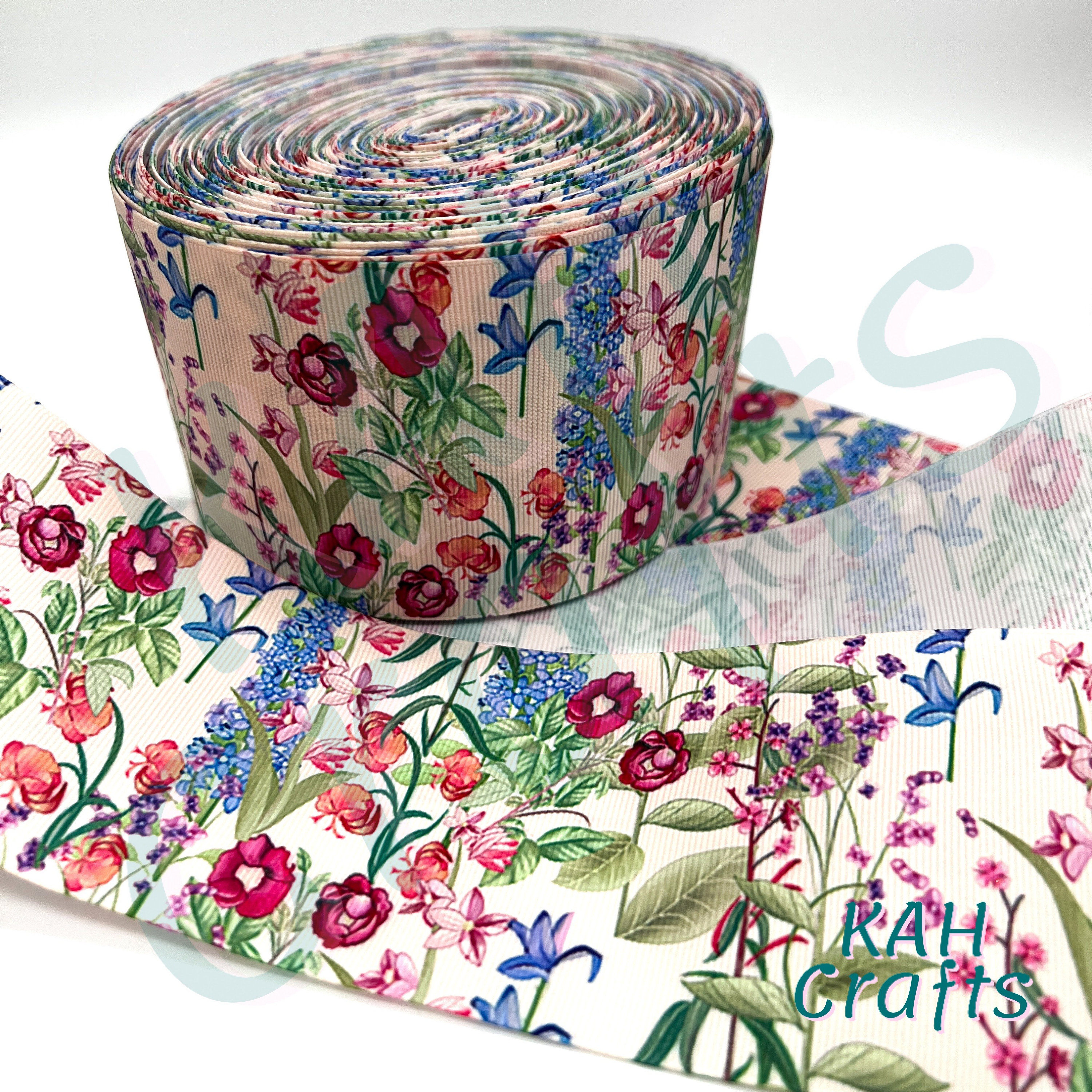 Wildflowers Grosgrain Ribbon You Choose Width - Etsy