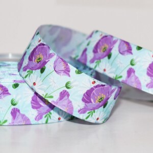 Poppy Flowers 1" Satin Ribbon You Choose - Etsy