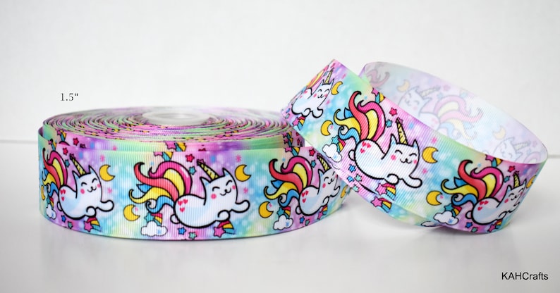 Unikitty Rainbows Stars Grosgrain Ribbon You Choose Width - Etsy