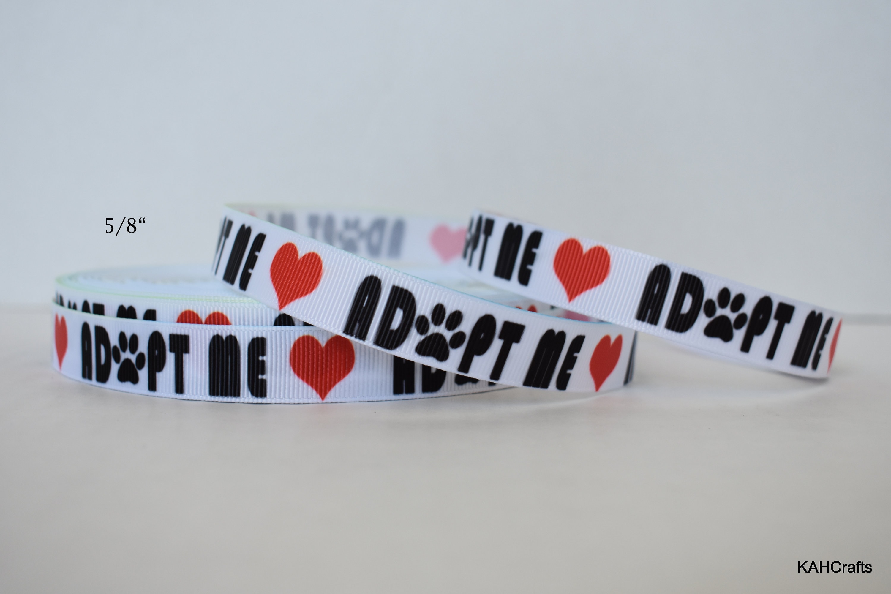 Adopt Me Dog Cat Grosgrain Ribbon You Choose Width | Etsy