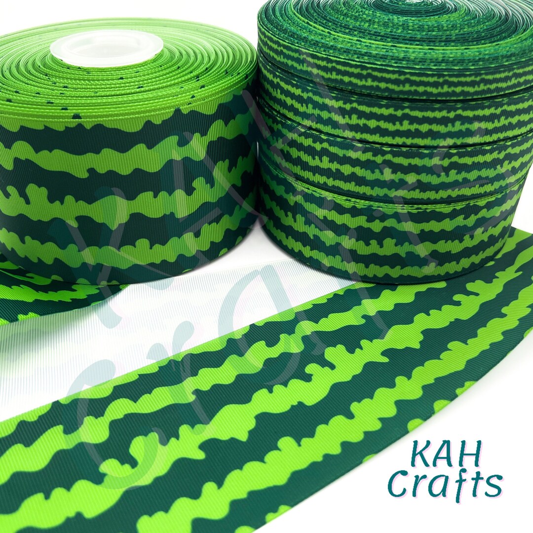USDR Watermelon Core Green Rind Grosgrain Ribbon You Choose Width - Etsy