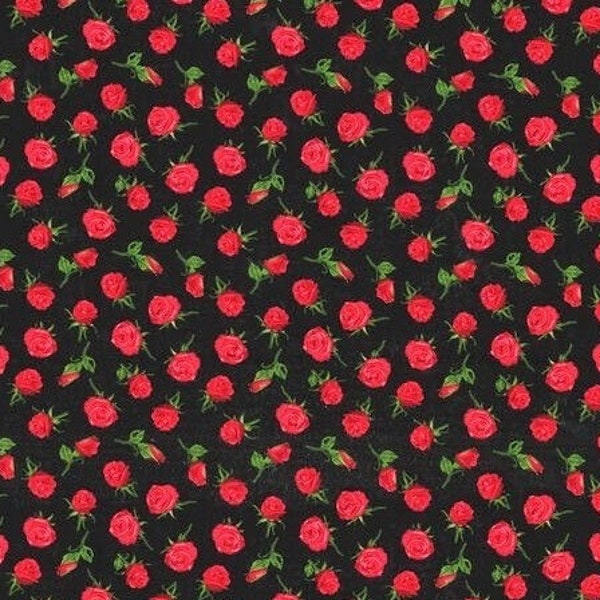 Rose Print Fabric - Etsy