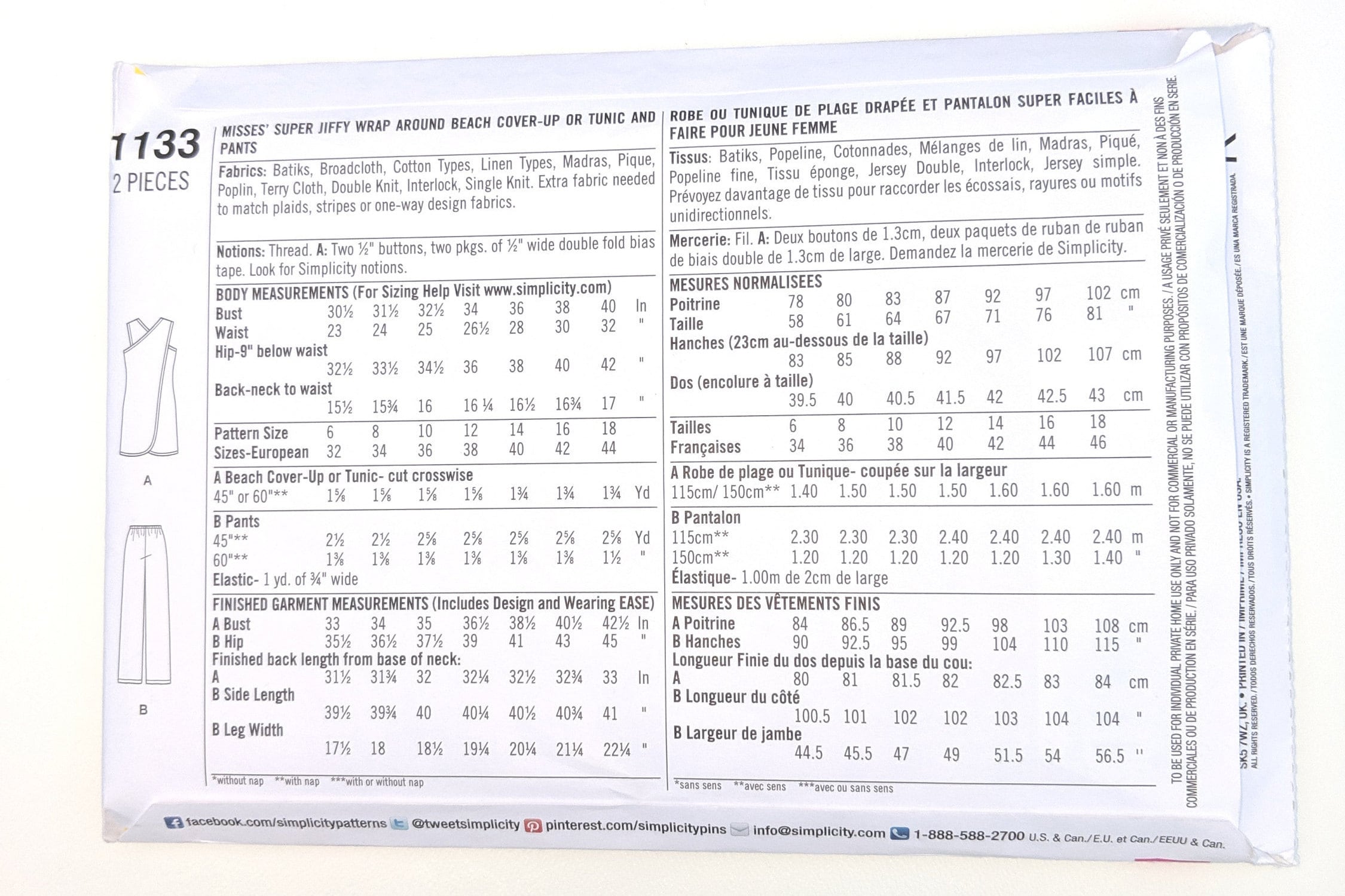 Wrap Around Cover Up Pattern Wrap Around Top and Pants | Etsy