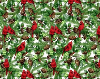 Red Cardinal Fabric - Etsy