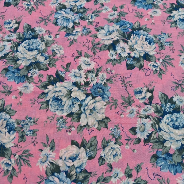 Vintage Floral Fabric - Etsy