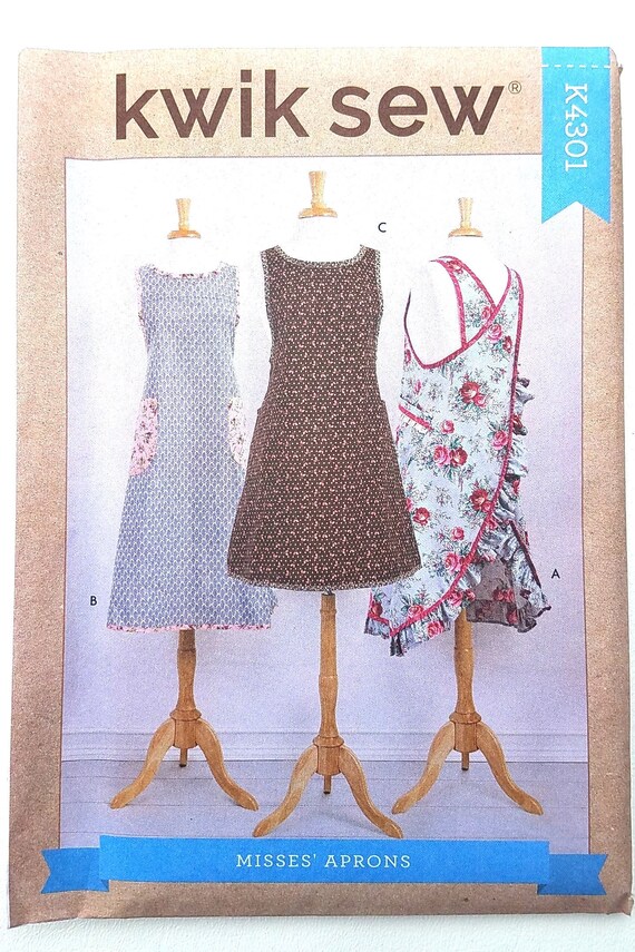Apron Pattern 1990s Style Wraparound Apron Kwik Sew 4301 | Etsy