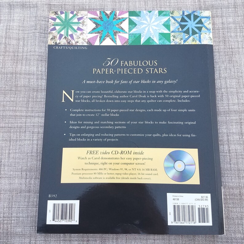 Carol Doak 50 Fabulous Paper Pieced Stars Book Star Blocks - Etsy UK