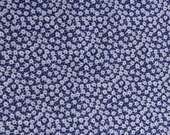 Blue Ditsy Fabric - Etsy