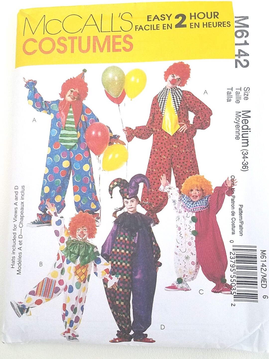 Adult Costume Pattern Retro Clown Costume Circus Funny - Etsy