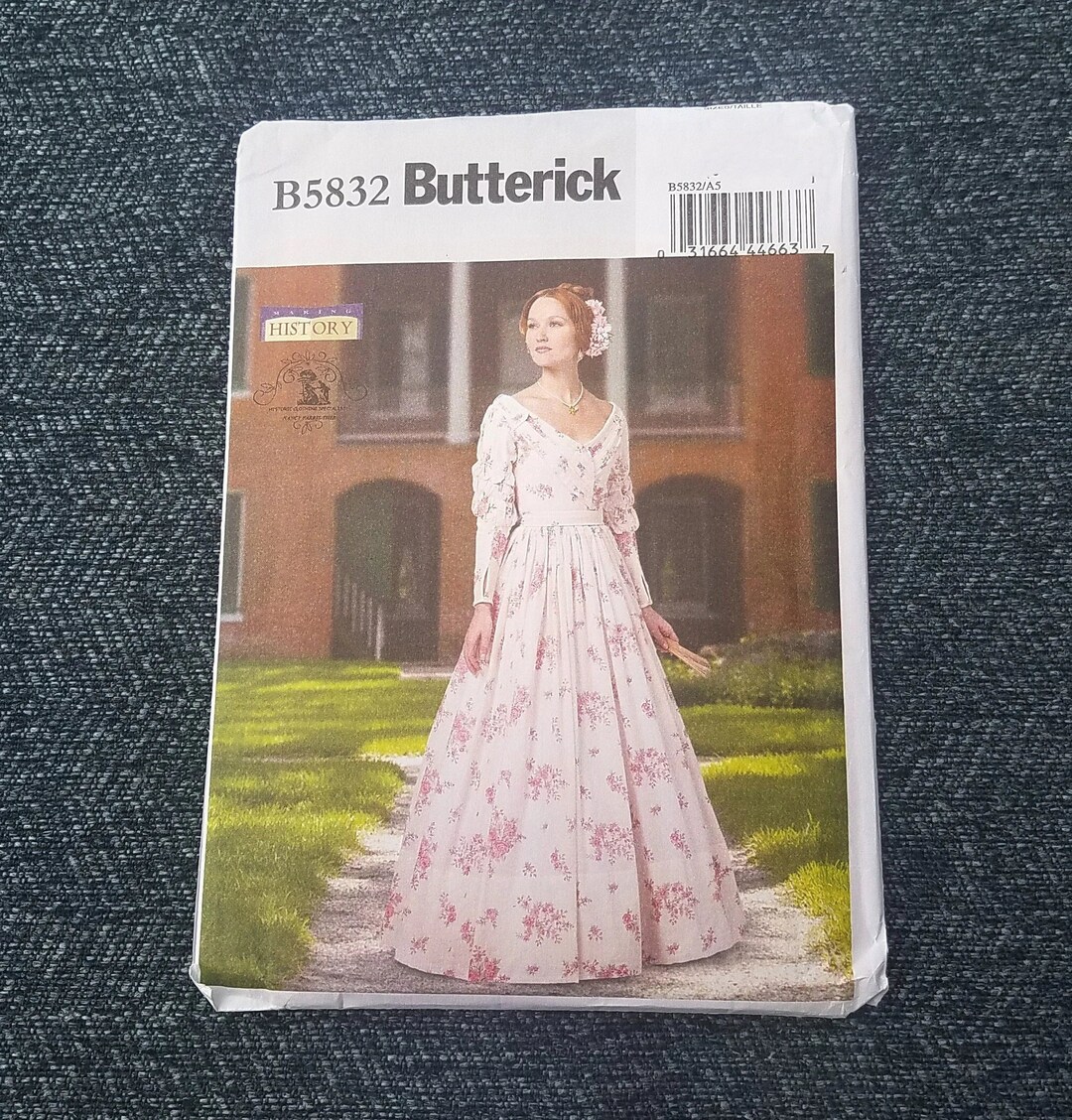 Southern Belle Costume Gown Pattern, Civil War Era Historical, 1800s ...