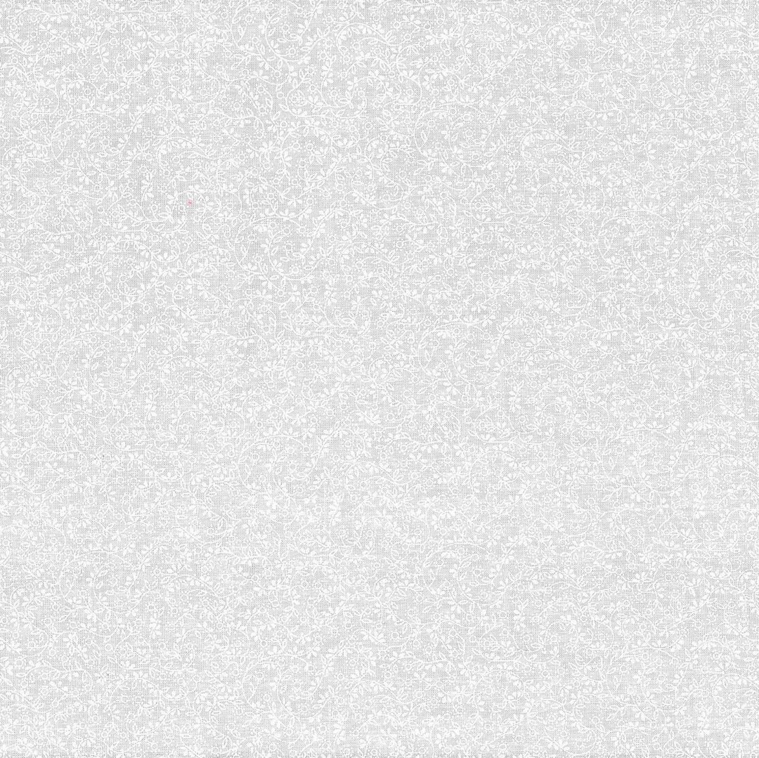 White on White Tiny Vine Floral Fabric, White Ditsy Floral, Tiny Calico ...