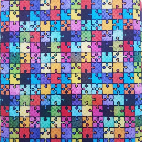 Puzzle Fabric - Etsy