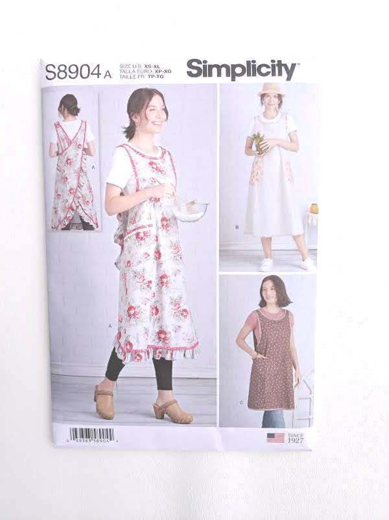 Wraparound Apron Pattern Apron in Two Lengths 1990s Style | Etsy