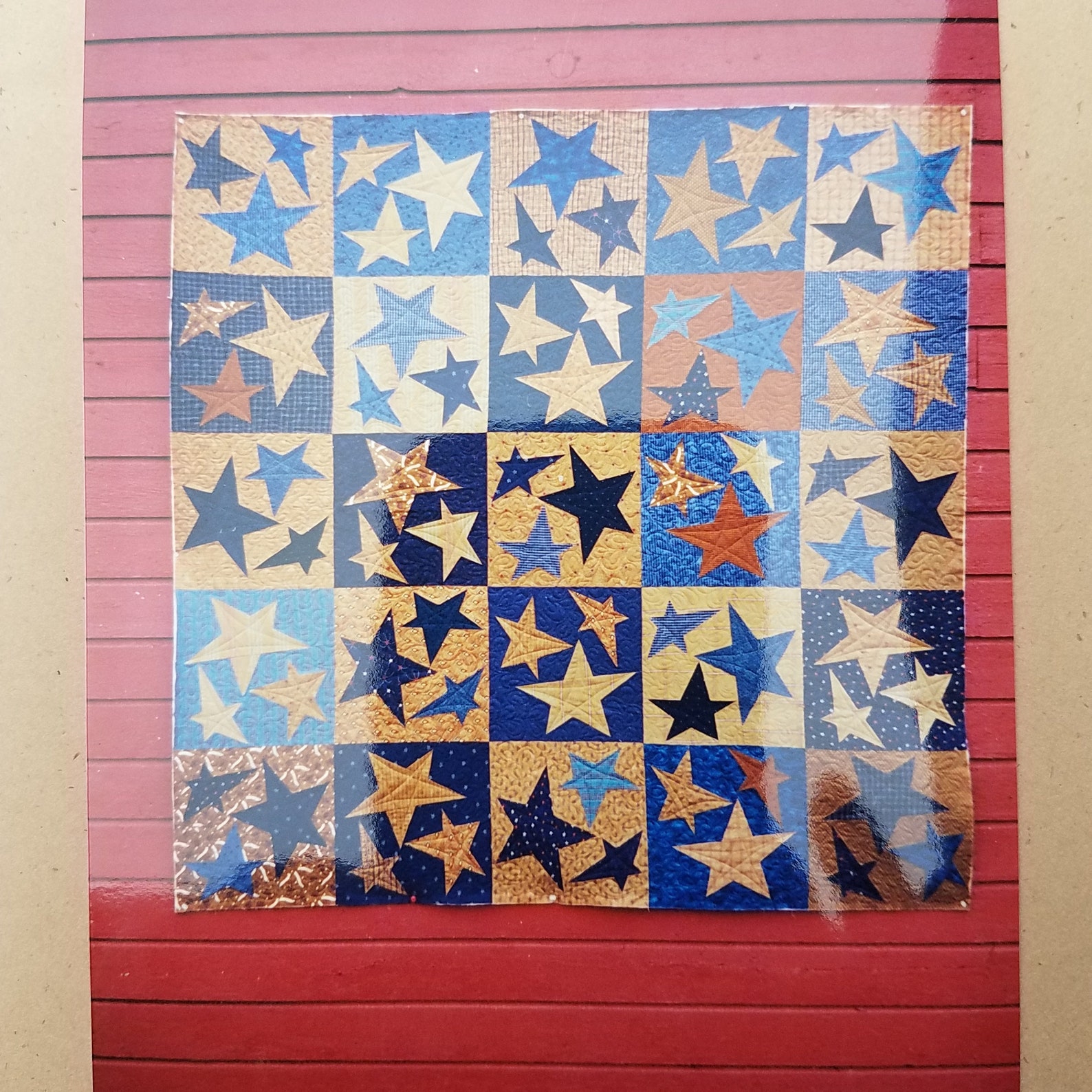 Patriotic Star Quilt Pattern, Triple Star Crazies, by the Buggy Barn ...