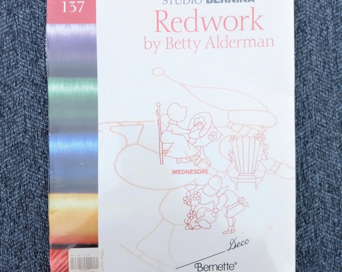 Redwork Embroidery Card, Studio Bernina RARE Card No 137, Redwork by ...