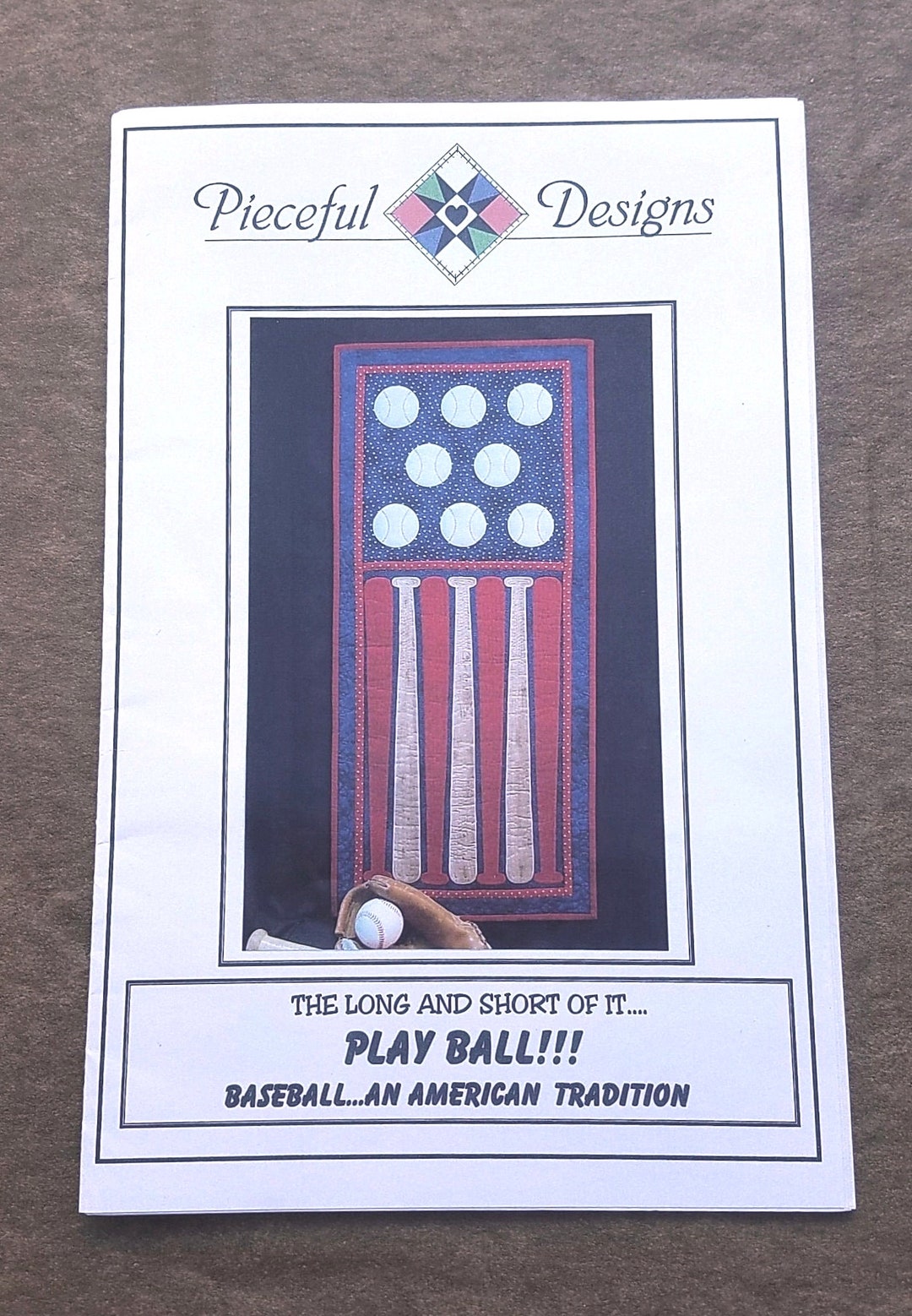 Baseball Quilt Pattern, Play Ball Wall Hanging, All American, Patriotic ...