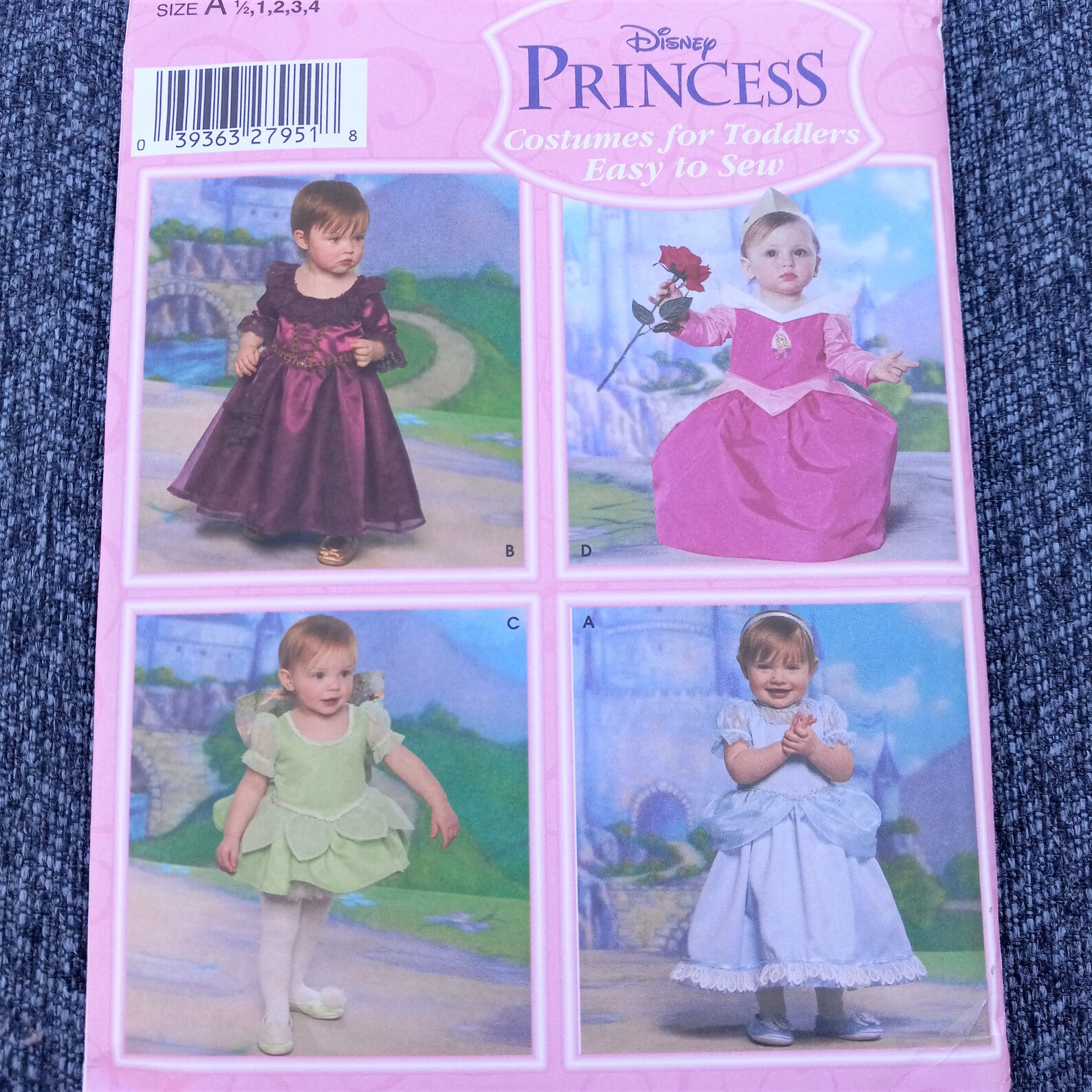 Girls Disney Princess Costume Pattern Simplicity 4949 - Etsy