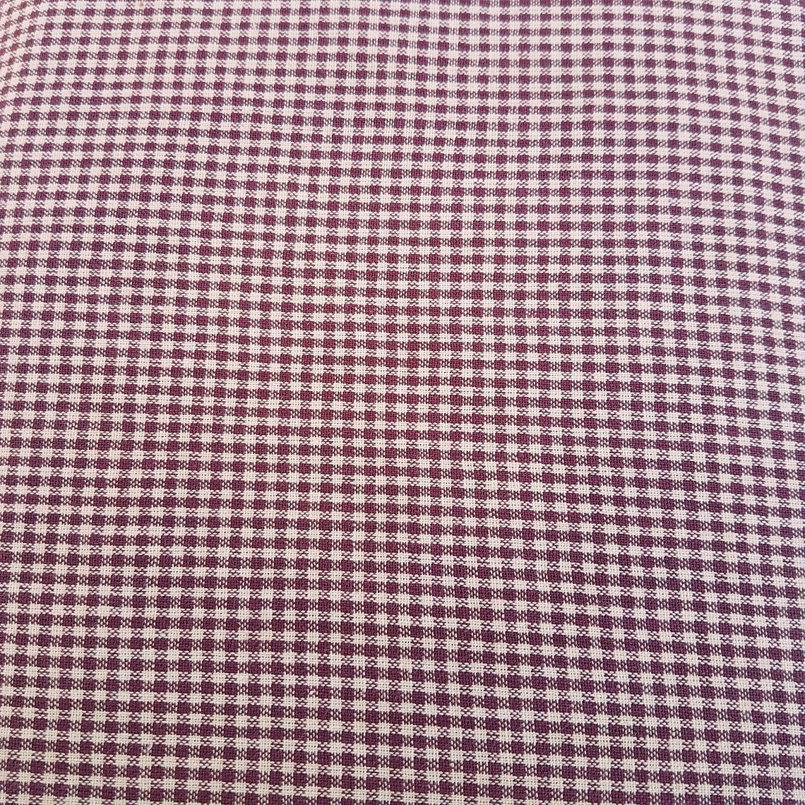 Homespun Plaid Fabric Brick Red and Tan Small Plaid | Etsy