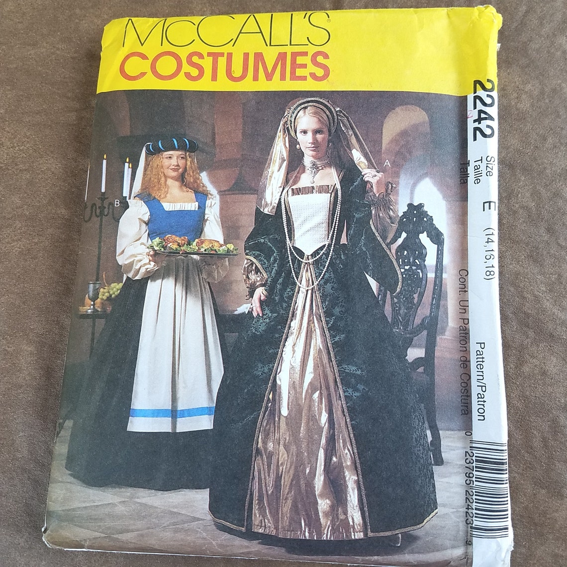 Medieval Dress Costume Pattern Renaissance Gown Mccalls - Etsy