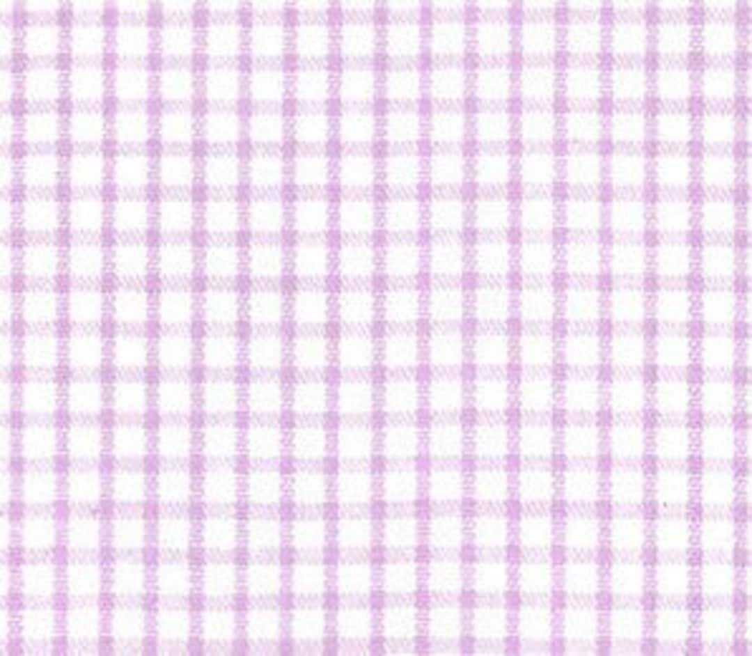 Lilac Windowpane Small Check Fabric, Light Purple White Gingham, Fabric ...