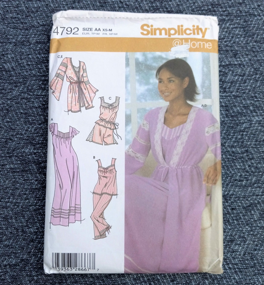 Nightgown Pajamas and Robe Pattern Feminine Summer 2000s - Etsy