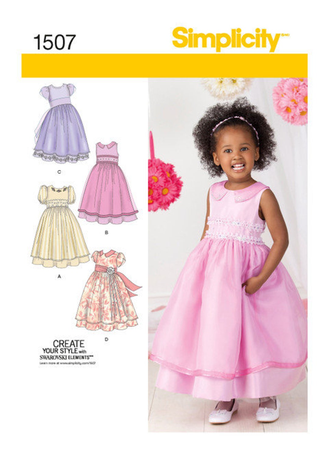 Girls Formal Dress Pattern, Flower Girl Church Holiday Dress ...