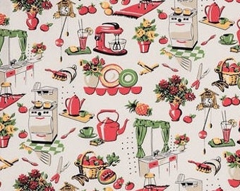 50s Retro Fabric - Etsy