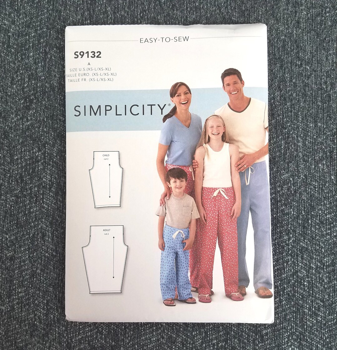 Family Pajama Pants Pattern, Sleepwear, Loungewear, One Piece Pattern ...