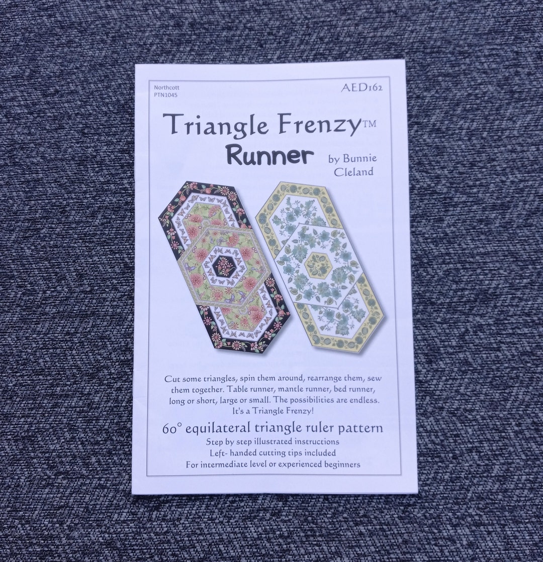 Triangle Frenzy Table Runner Quilt Pattern Home Decor Bunnie - Etsy