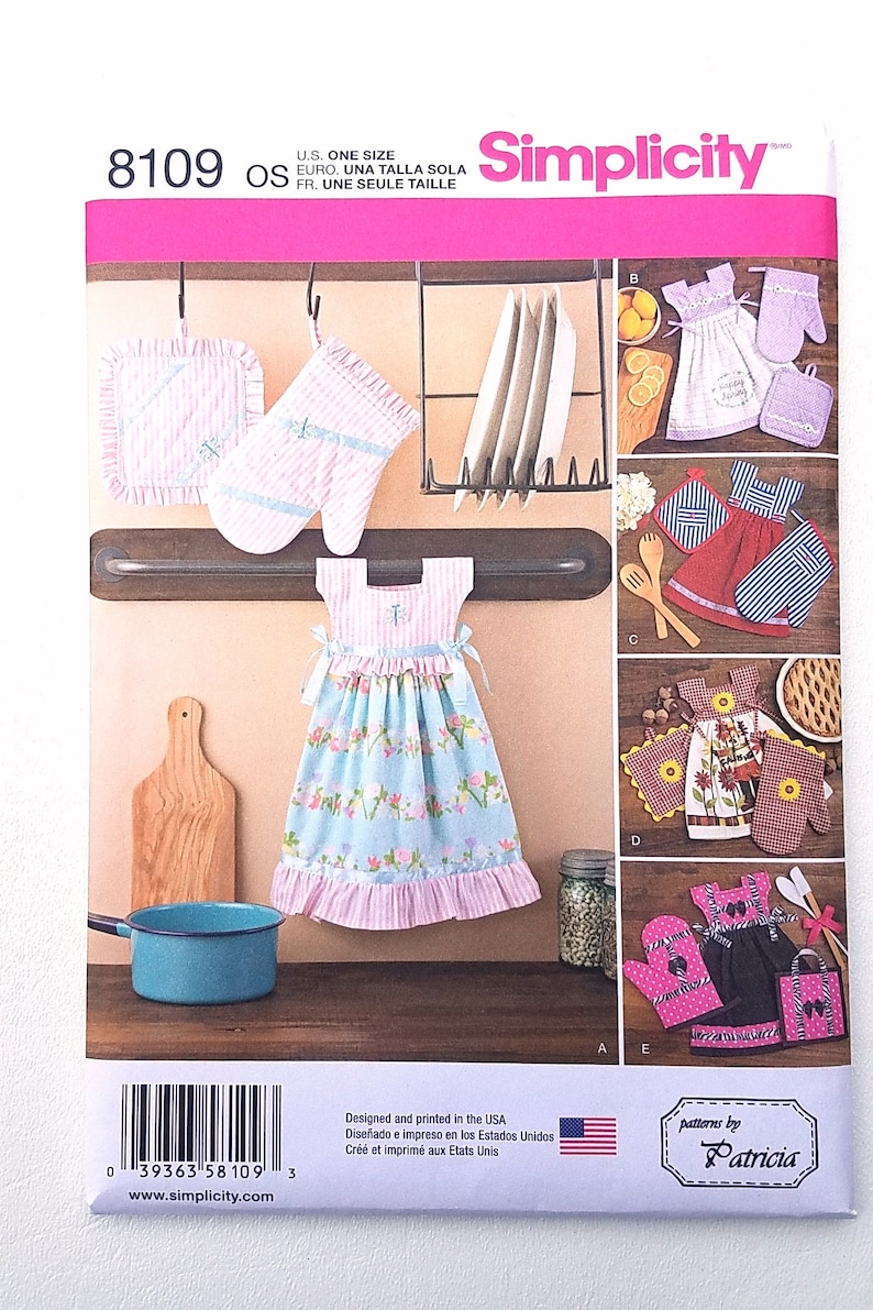 Towel Dress Kitchen Accessories Pattern Simplicity 8109 | Etsy