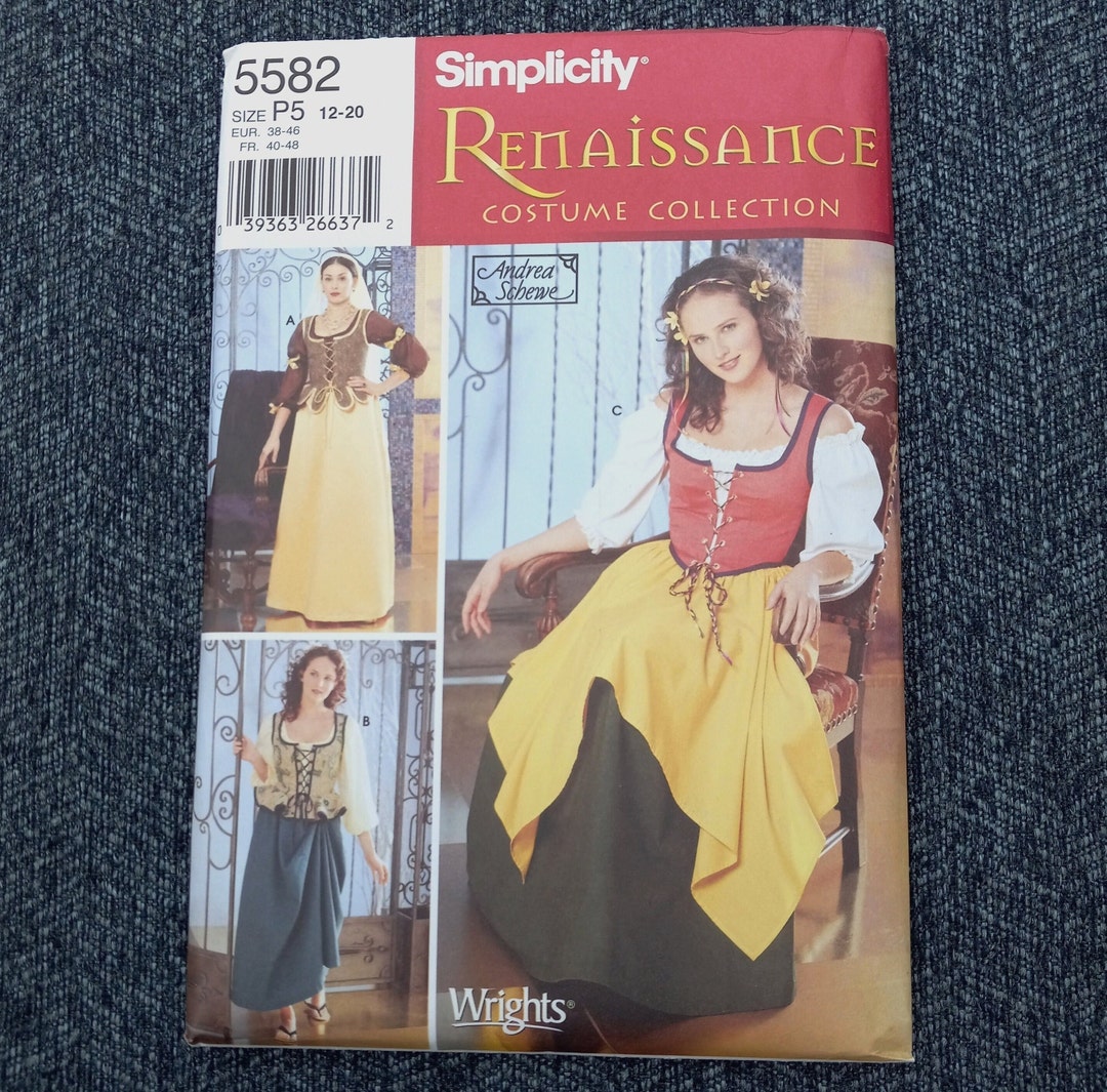 Medieval Maiden Costume Pattern, Renaissance Dress, Andrea Schewe ...