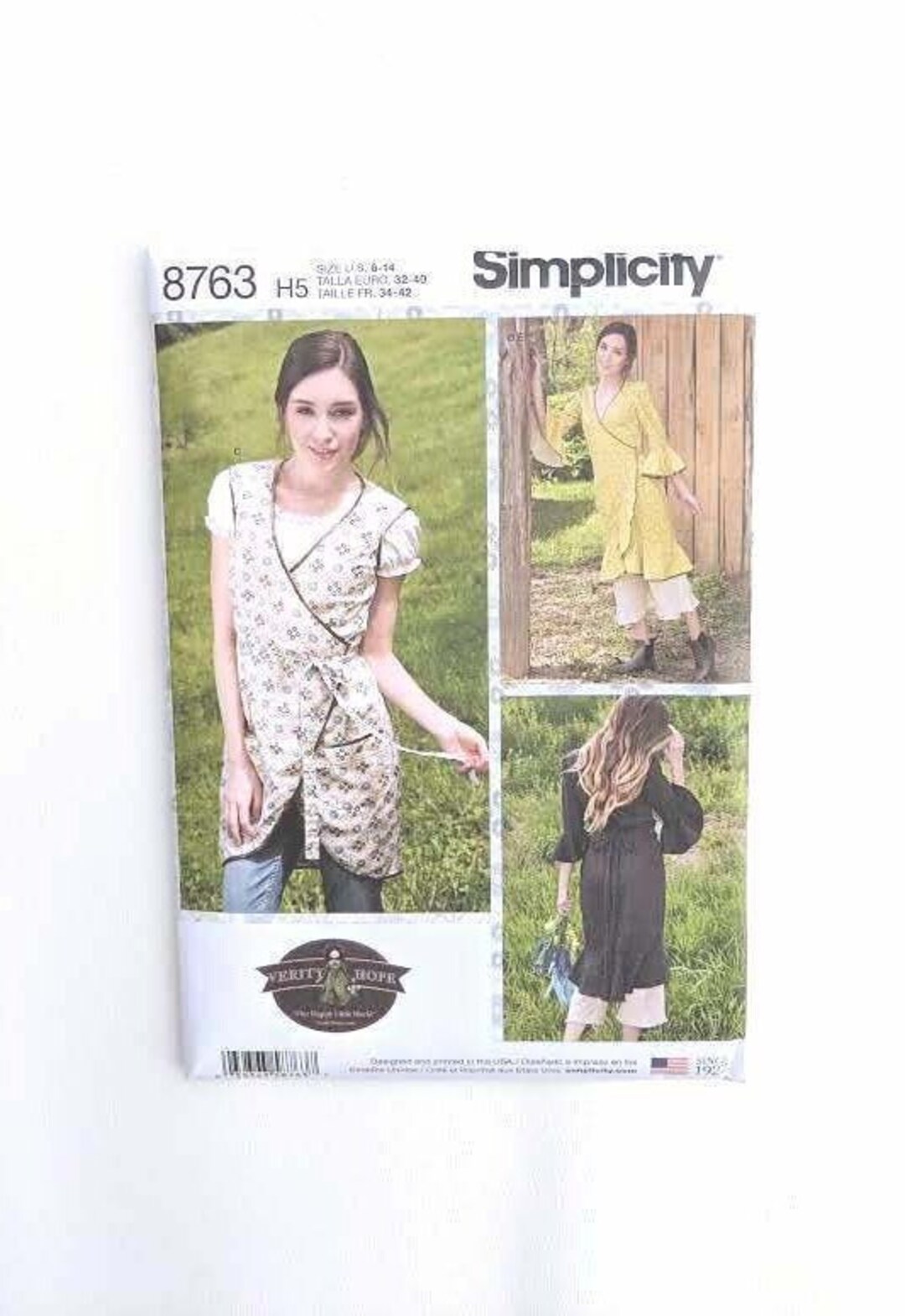 Apron Dress Pattern, Dress and Bloomers, Wrap Dress, Simplicity 8763 ...