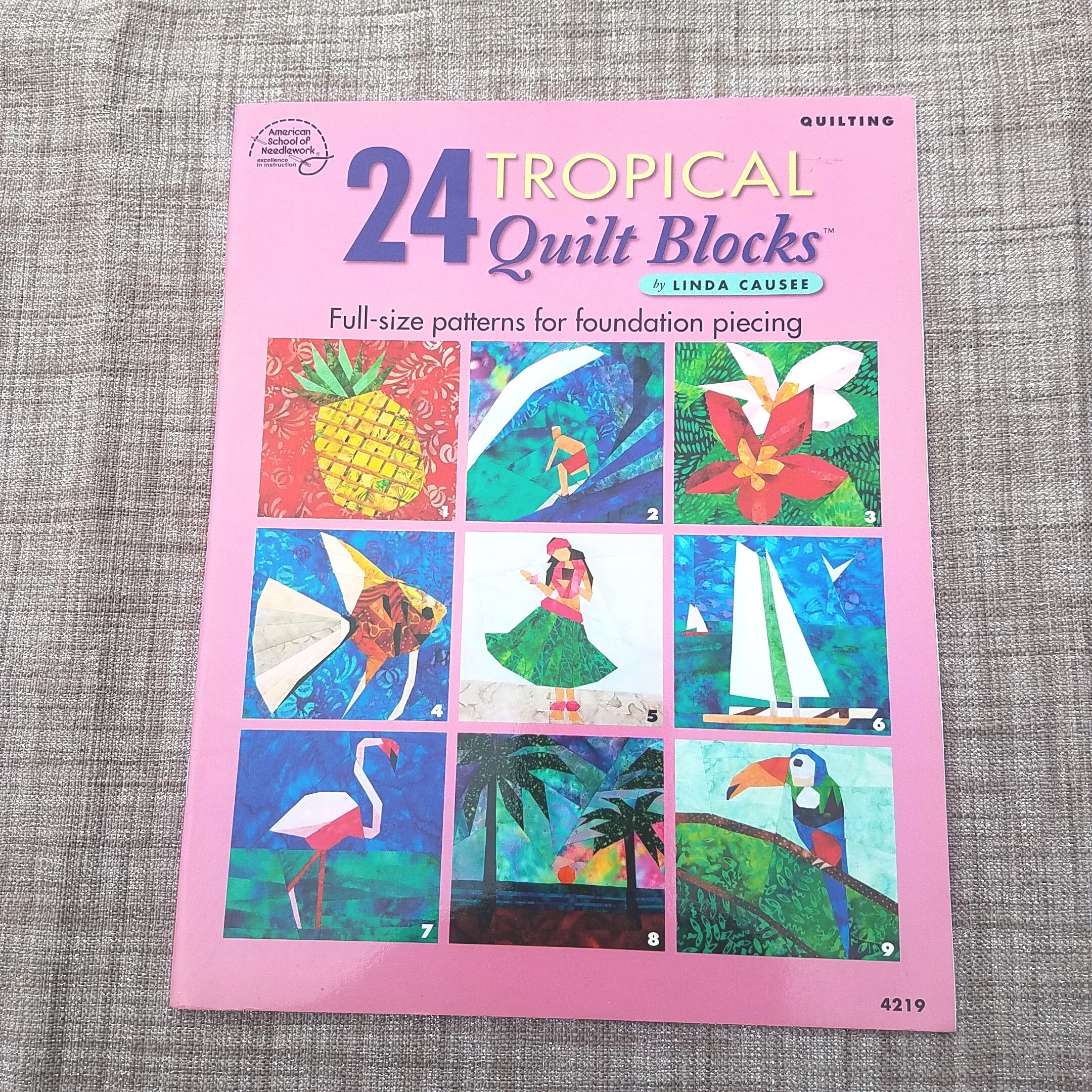 24 Tropical Quilt Blocks Book by Linda Causee Hawaiian Quilt | Etsy