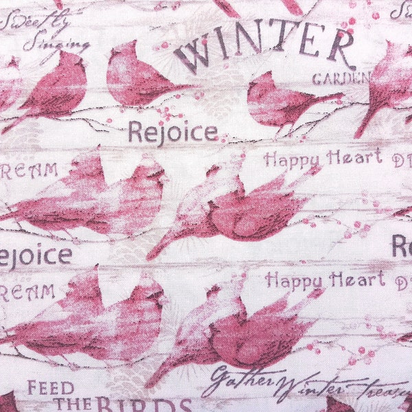 Winter Cardinals Quilt Fabric - Etsy