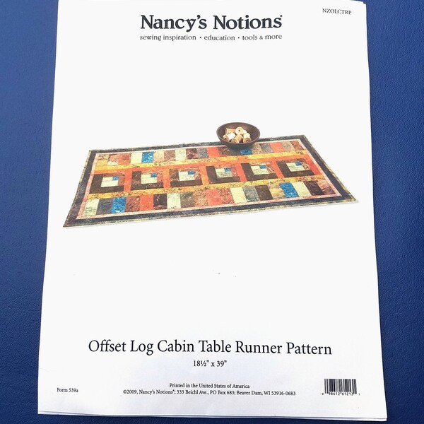 Log Cabin Table Runner Pattern - Etsy