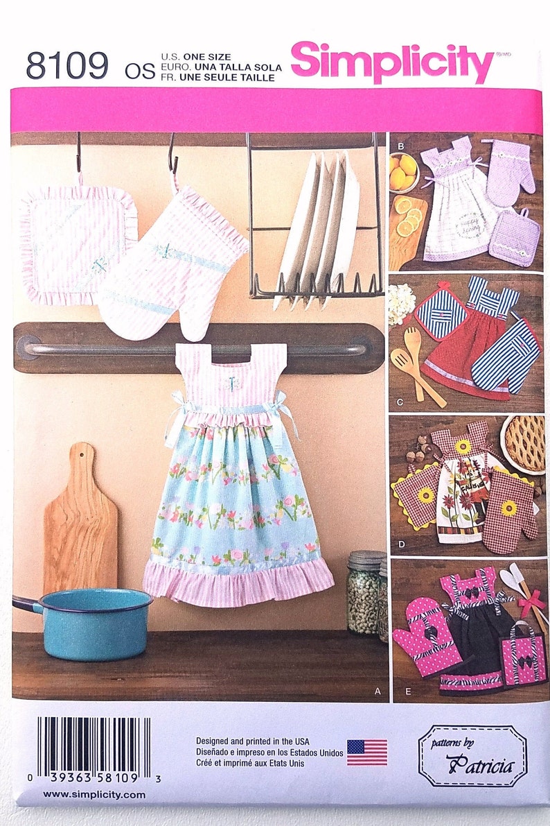 Towel Dress Kitchen Accessories Pattern Simplicity 8109 | Etsy