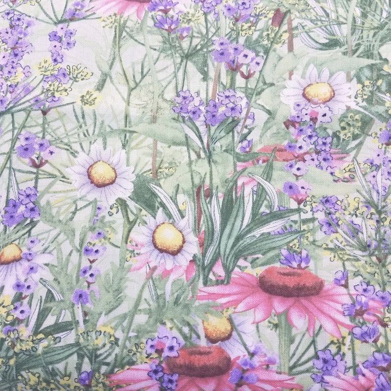 Floral Fabric Wildflower Print Susan Winget or Steele Creek | Etsy