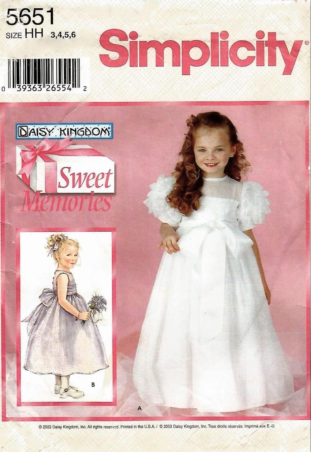 Girls Formal Dress Pattern, Flower Girl Holiday Layered Dress ...