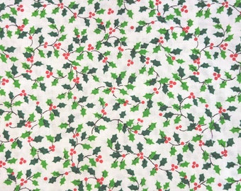 Holly Berries Fabric | Etsy