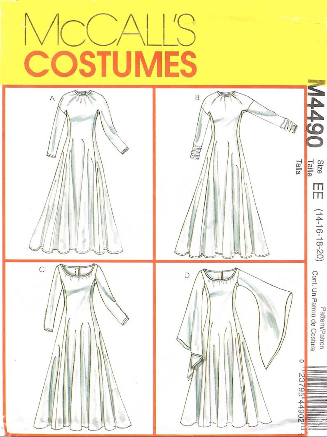 Medieval Dress, Chemise Under Dress Costume Pattern, Flowing Sleeves ...