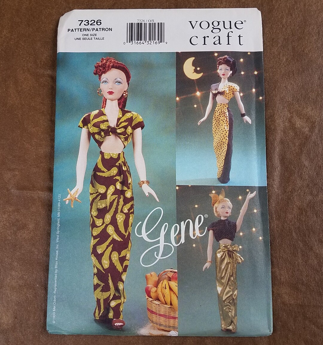 Vintage Doll Pattern, Gene Fashion Doll, 1945 Styles, Vogue 7326, UNCUT ...