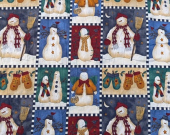 Debbie Mumm Snowman Fabric - Etsy