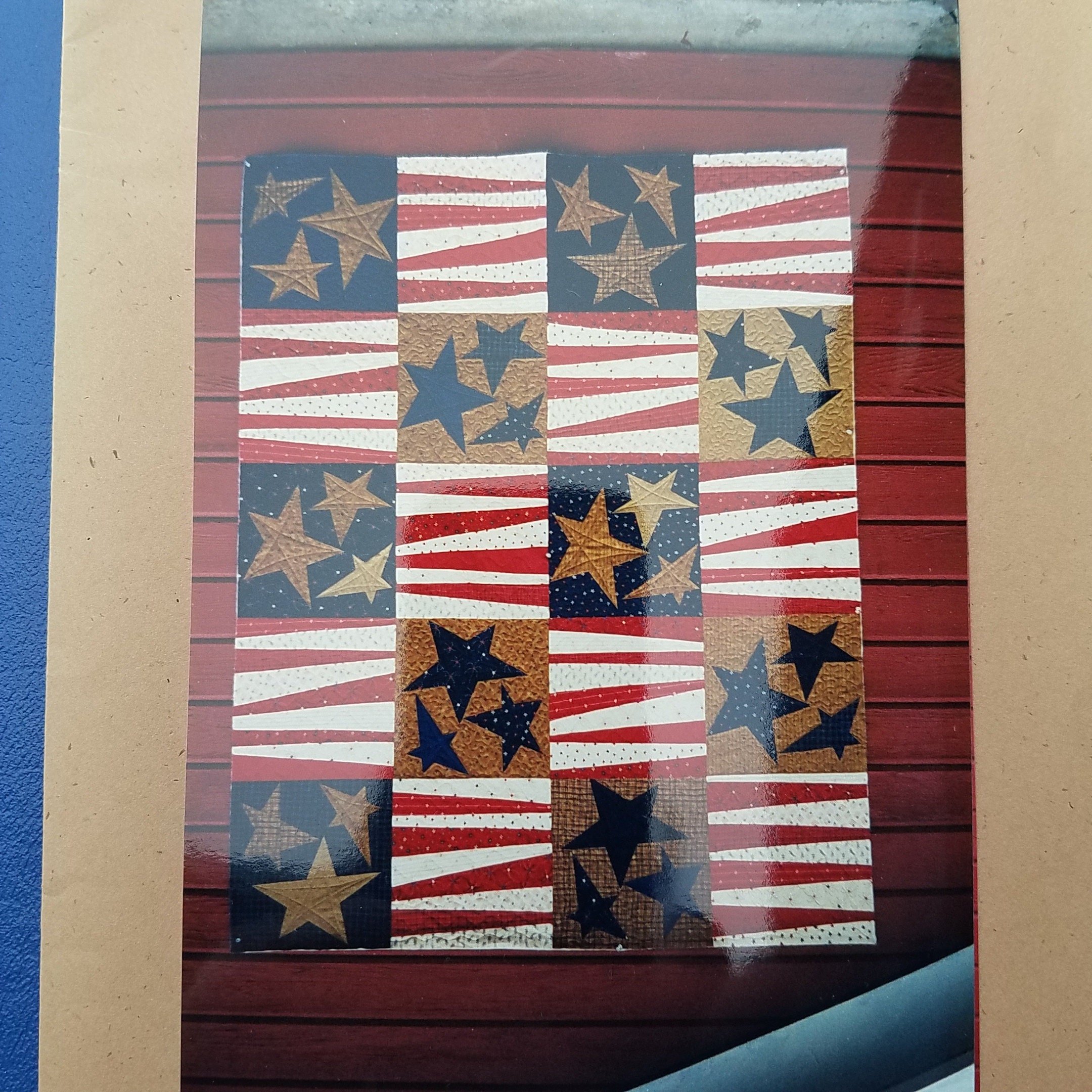 Patriotic Star Quilt Pattern, Triple Star Crazies, by the Buggy Barn ...