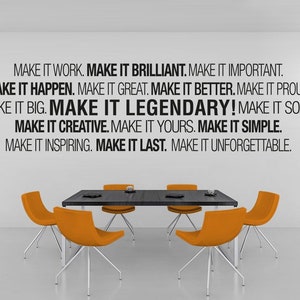 Office Wall Art, Corporate, Office Supplies, Make It Legendary, Office ...