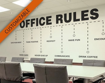 Office Rules Decal | Etsy