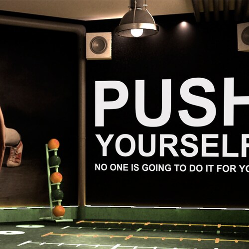 Push Yourself Exercise Stickers Gym Home Gym Gym Wall Art - Etsy